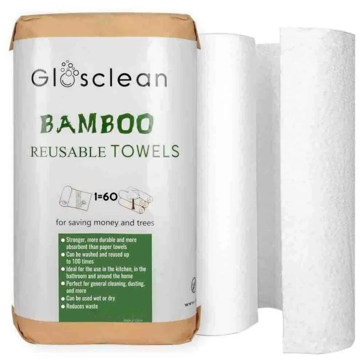 Bamboo Paper Towels | Eco-Friendly Reusable 2 Rolls